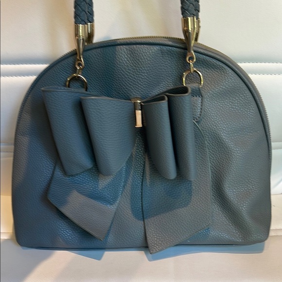 Crossi | Bags | Crossi Elegant Blue Bow Handbag | Poshmark